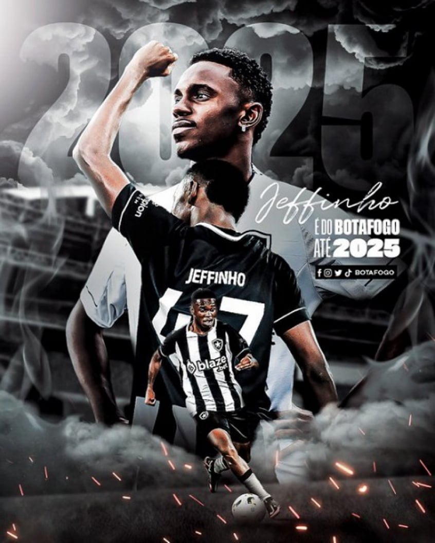 Botafogo confirma compra e anuncia novo contrato de Jeffinho | LANCE!