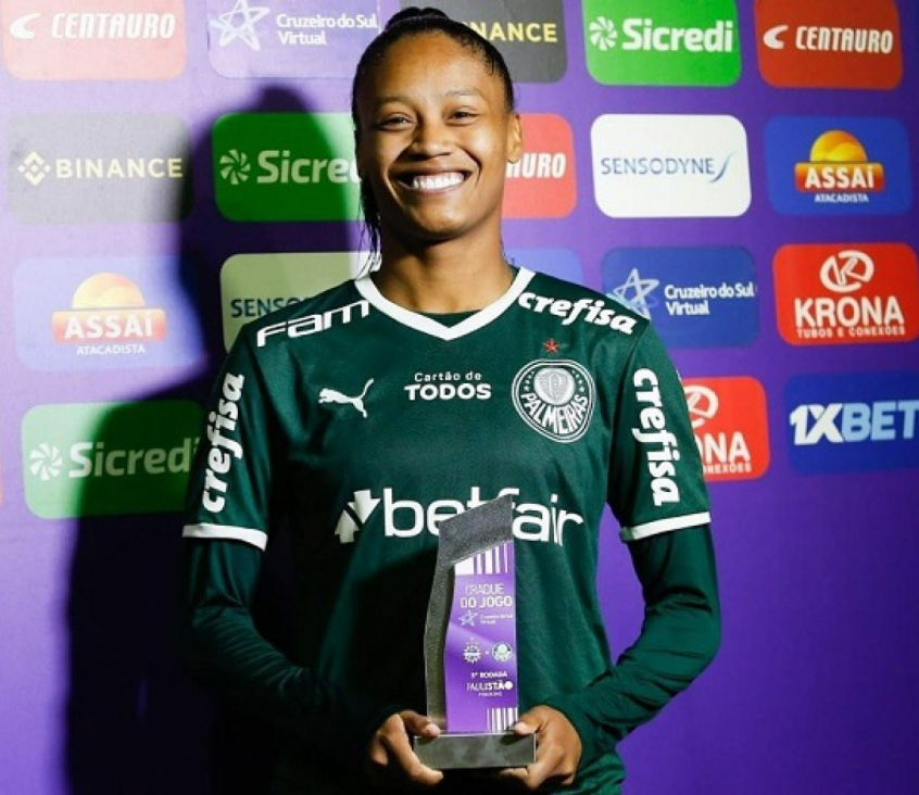 Ary Borges é eleita craque do jogo em goleada do Palmeiras e diz ...