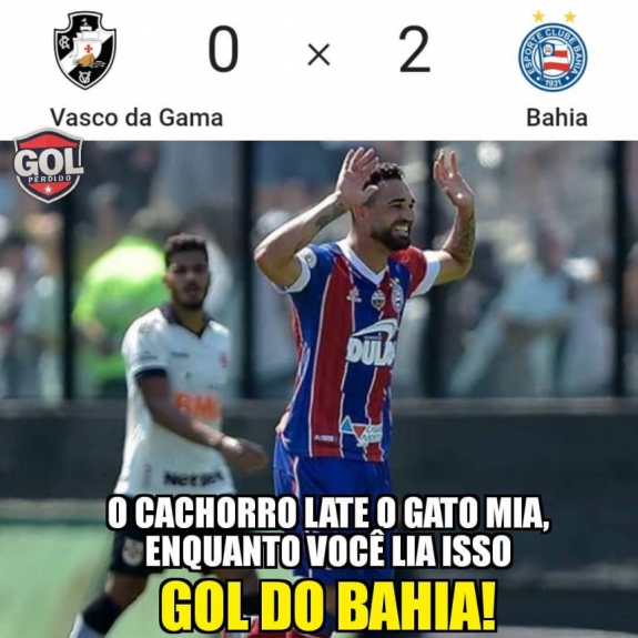 Vasco sofre com zoações após derrota para o Bahia; veja memes | LANCE!