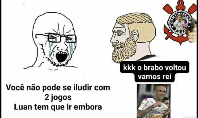 Com bom humor, corintianos comemoram “retorno” de Luan, o Rei da ...