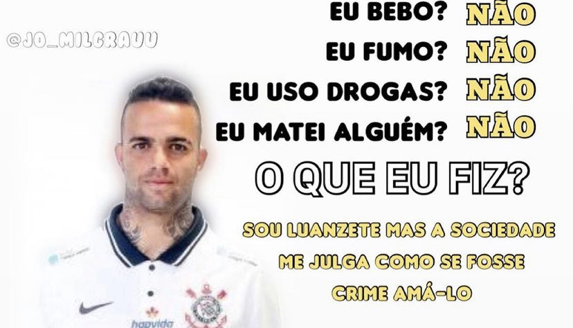 Com bom humor, corintianos comemoram “retorno” de Luan, o Rei da ...